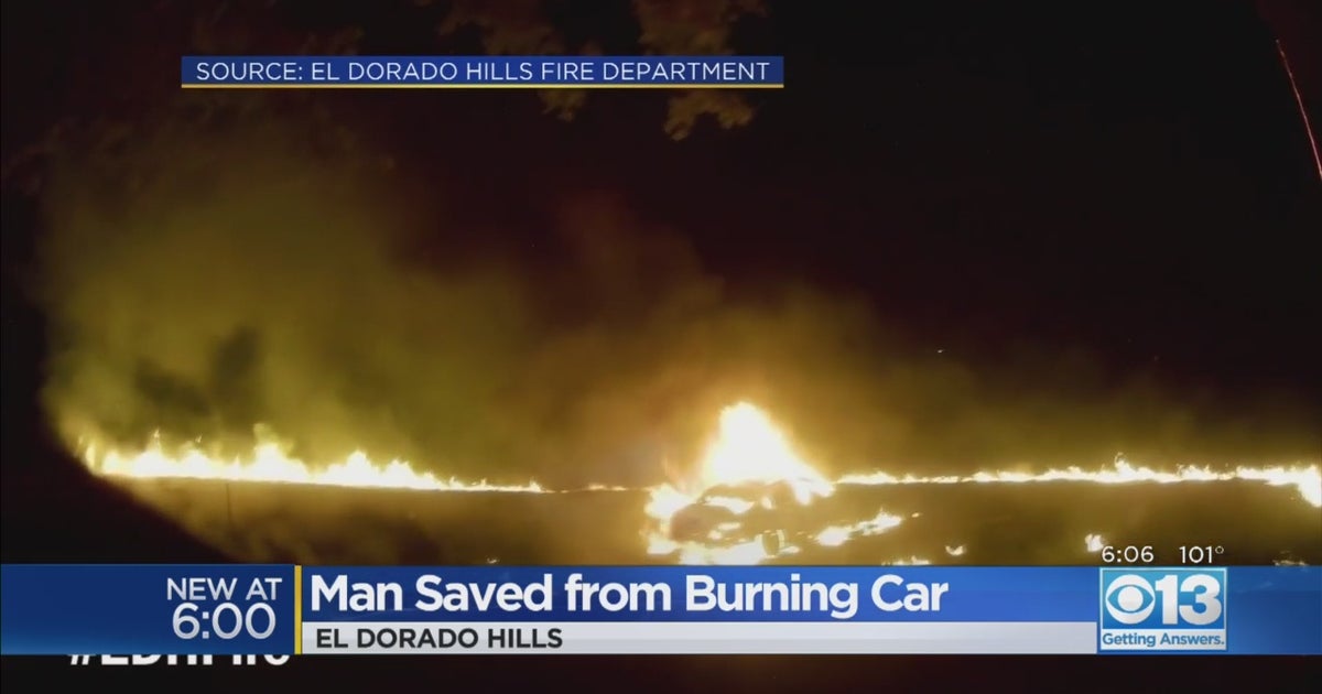 Good Samaritan Pulls Driver From Car Fire Cbs Sacramento