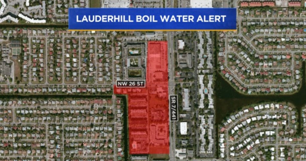 Boil Water Notice For Section Of Lauderhill - CBS Miami