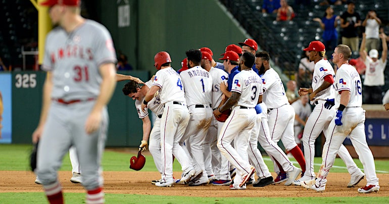 Texas Rangers Rookies Help Split Angels Doubleheader With 3-2 Win - CBS ...