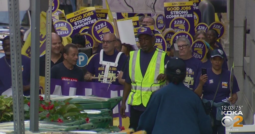 SEIU Union Workers Protest Downtown, Demand Better Wages, Benefits And ...