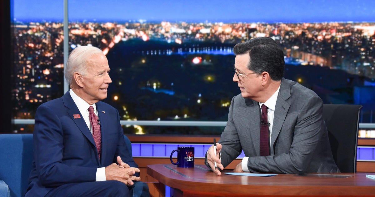 Joe Biden tells Stephen Colbert his gaffes aren't "substantive" in ...