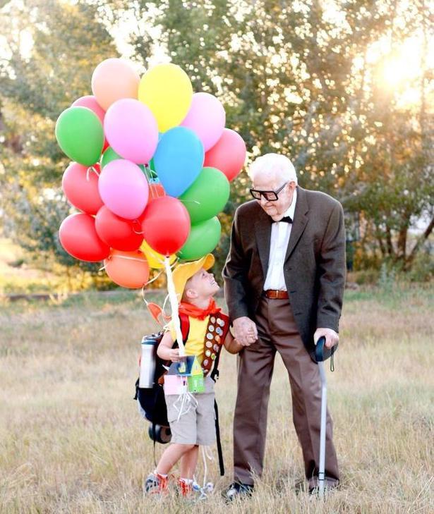 "Up" photoshoot: 5-year-old boy's photoshoot with great-grandparents ...