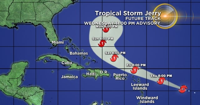 Tropical Storm Jerry Could Be A Hurricane Soon - CBS Miami