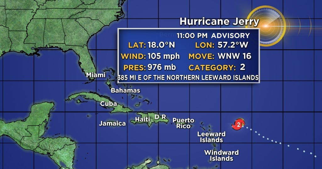 Hurricane Jerry Gets Stronger In The Atlantic - CBS Miami
