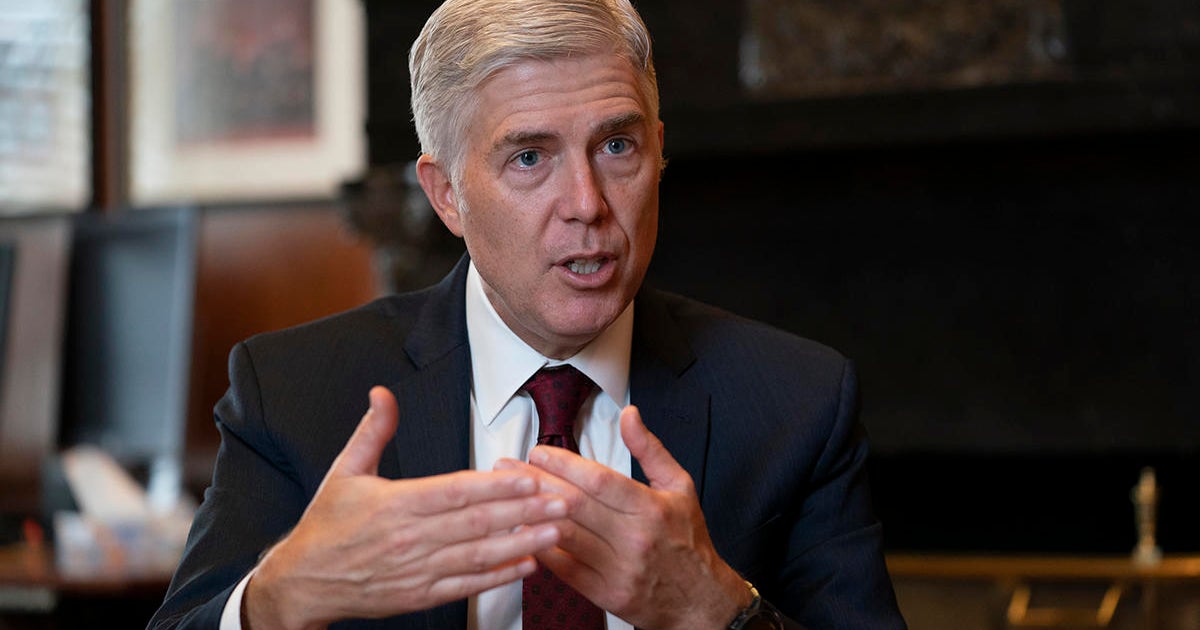 Supreme Court Justice Neil Gorsuch says justices aren't split on party ...