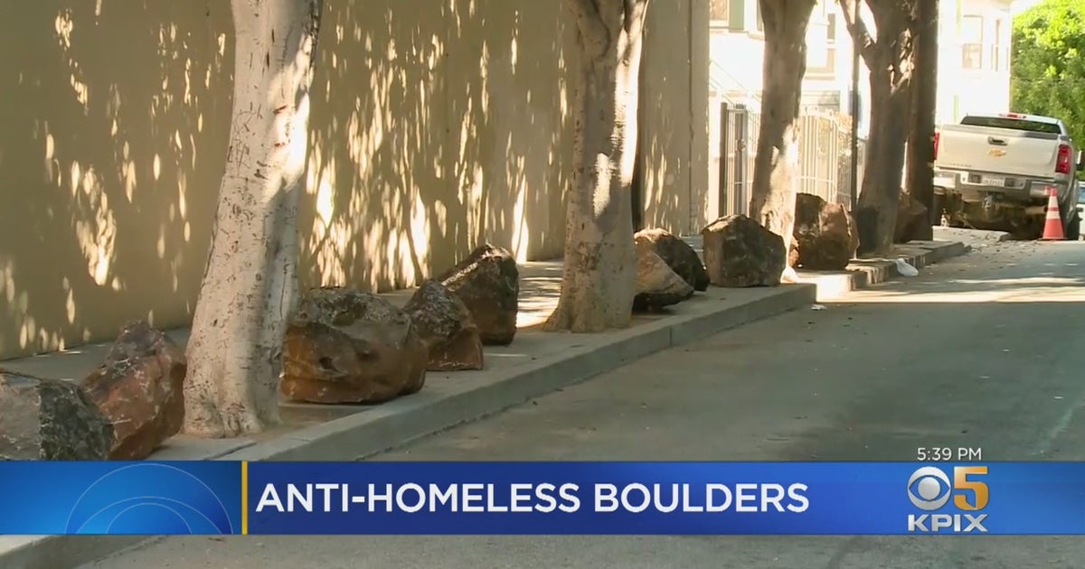 Fed Up SF Neighbors Put Boulders Along Sidewalk To Drive Away Homeless ...