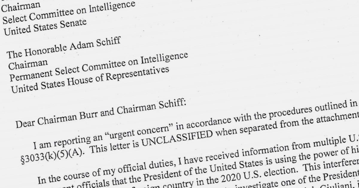 Whistleblower complaint release: Declassified version of complaint ...