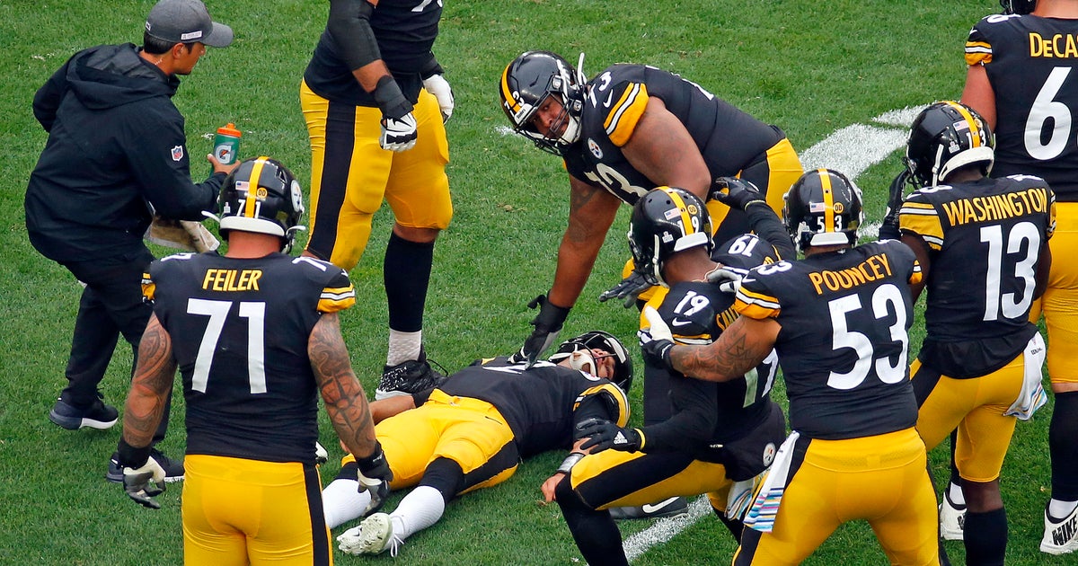 Mason Rudolph Exits After Scary Hit, Ravens Edge Steelers In OT - CBS ...