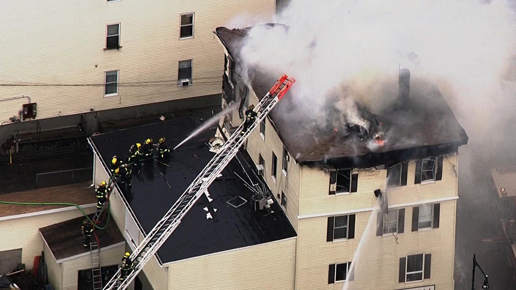 Large Fire Rips Through Multi-Story Building In Worcester - CBS Boston