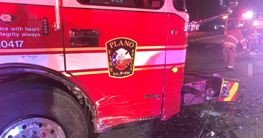 Plano Firefighter, 2 Others Injured After Car Crashes Into Ladder Truck ...