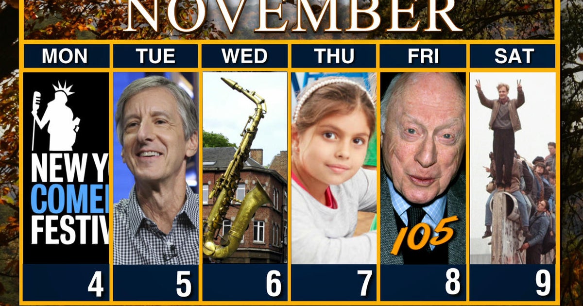 Calendar: Week of November 4 - CBS News