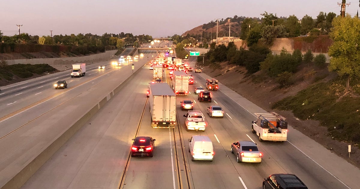 Overturned Big Rig Blocks All Lanes Of Westbound 210 Freeway In