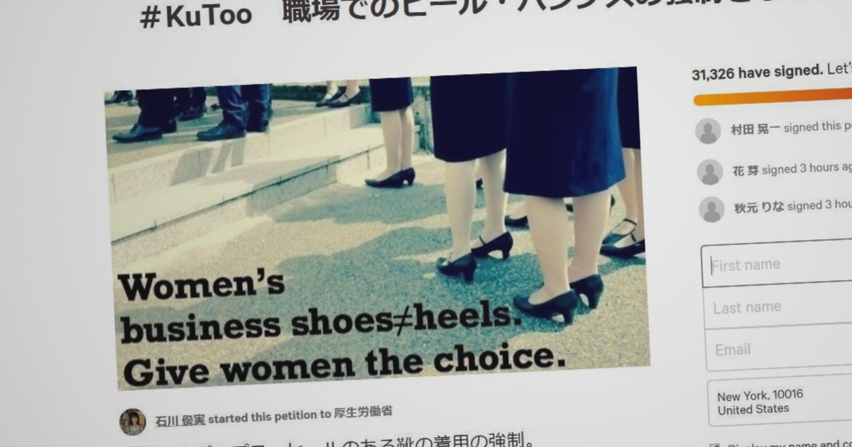 KuToo movement: Women in Japan fight expectation to wear high heels to work - CBS News