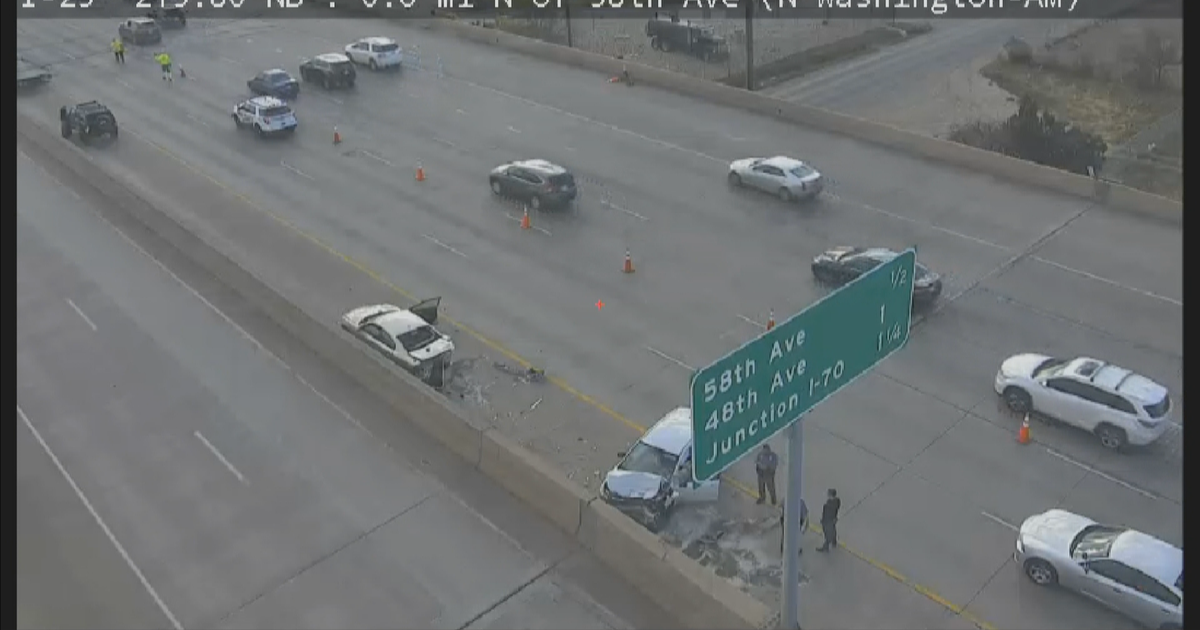 Trooper, Driver Hospitalized After Crash On I-25 In Denver - CBS Colorado