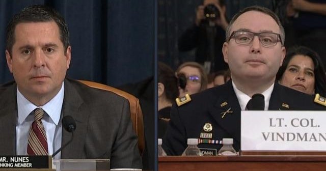 Lt. Col. Vindman responds to Nunes addressing him as "Mr. Vindman" in ...