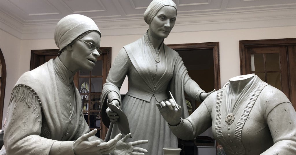 CBS2 Gets Exclusive Studio Tour As Sculptor Creates First Statues ...