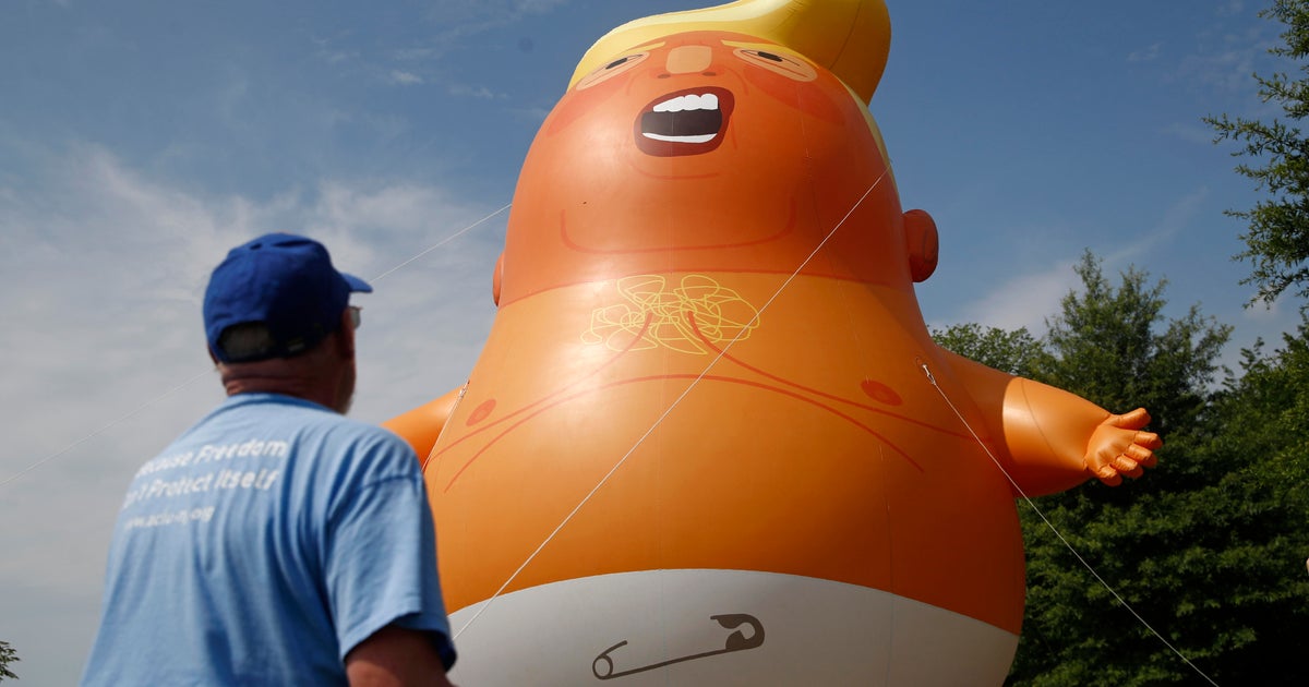 "Baby Trump" balloon made appearance at a Trump rally in Florida - CBS News