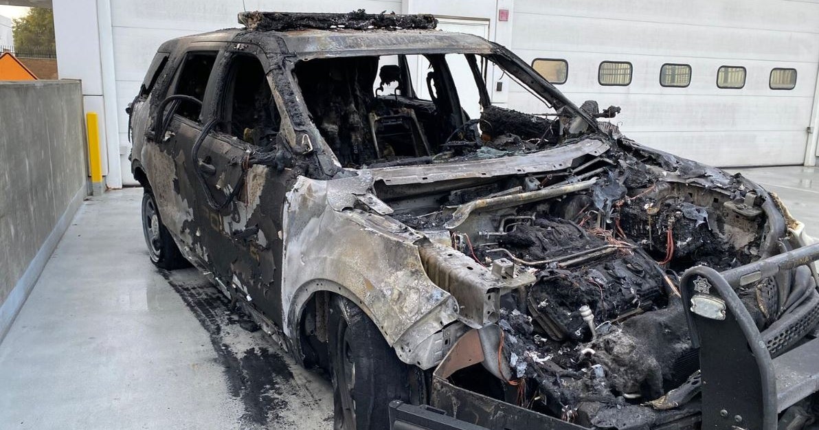 Video Shows Man Setting Fire To Hawthorne Patrol Cruiser Outside ...
