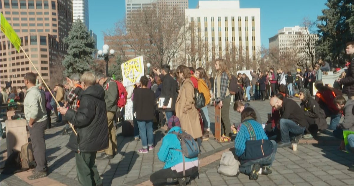 Climate Change Activists March Through Denver Streets - CBS Colorado