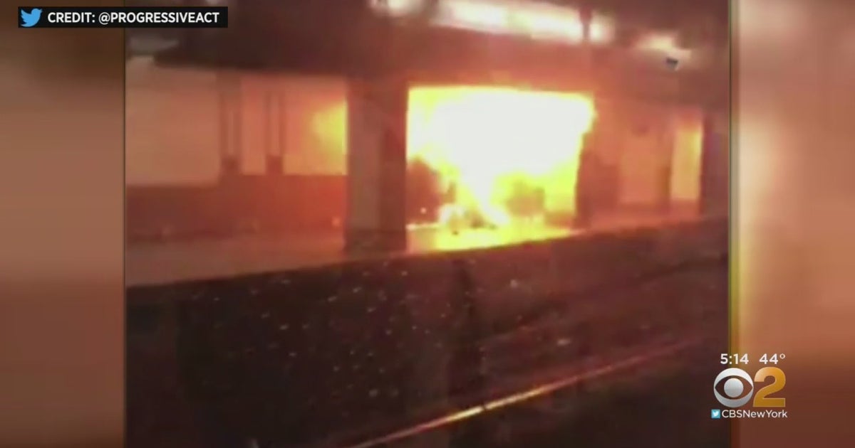Caught On Camera: Shopping Cart Explodes, Bursts Into Flames Inside NYC ...