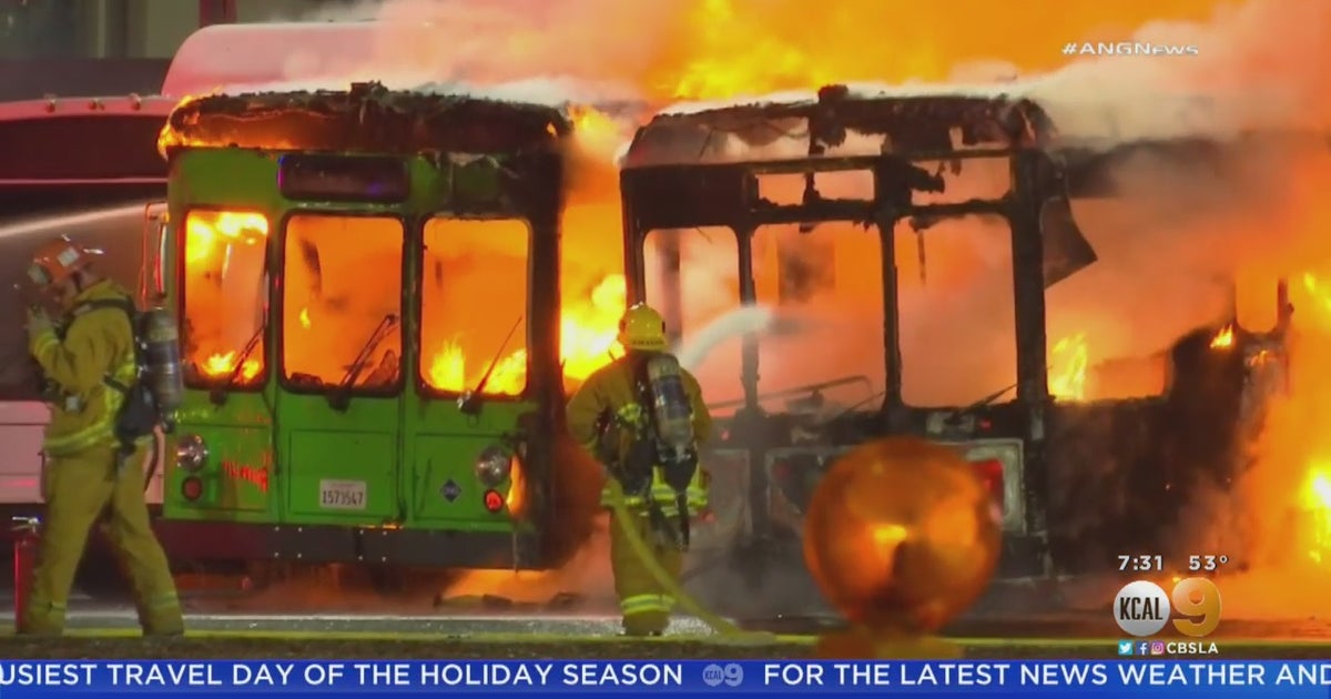 LAFD: Electrical Problem Caused LAX Fire That Destroyed Three Buses ...