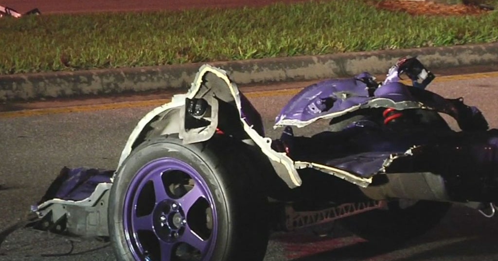 Two Dead, Car Ripped Apart In Christmas Morning Crash In Margate - CBS ...