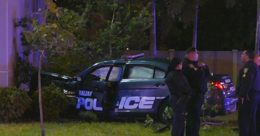 Hialeah Police Officer Injured In Weekend Crash - CBS Miami