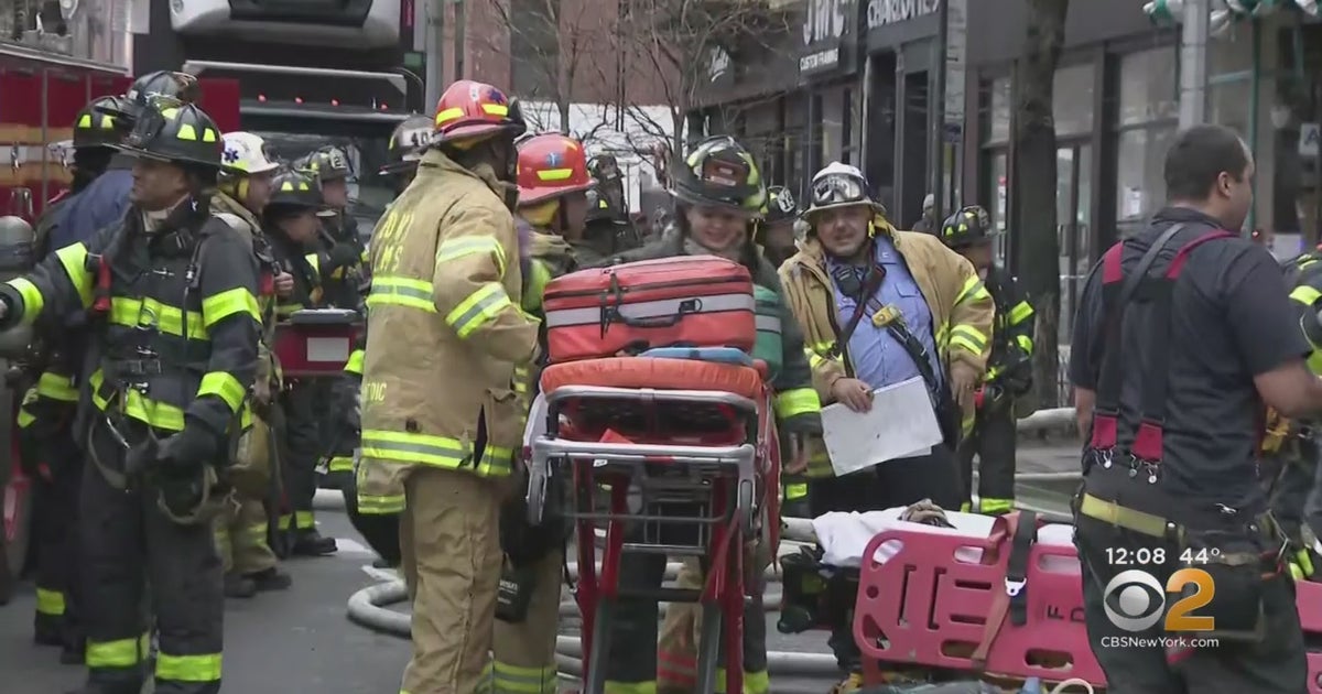 Hell's Kitchen 6-Story Building Fire Injures 2 - CBS New York