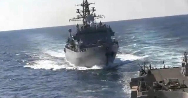 American destroyer approached by Russian ship - CBS News