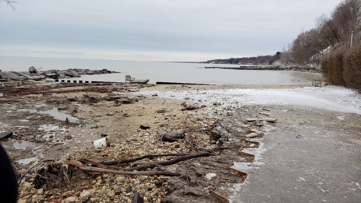 Sunrise Beach And Park In Lake Bluff Left Severely Damaged By Waves ...