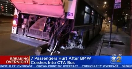 BMW Crashes Into CTA Bus Injuring 7 Passengers - CBS Chicago