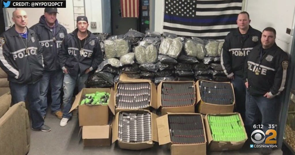 NYPD Uncovers Large Stash Of Drugs During Staten Island Raid - CBS New York
