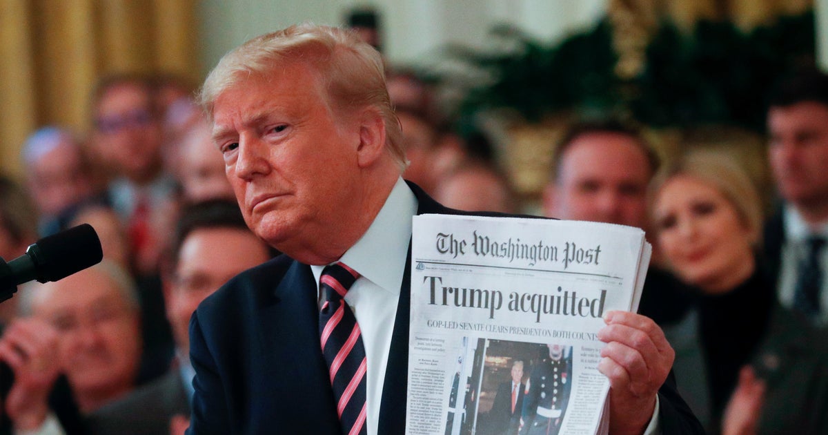 Trump takes grievance-filled victory lap at "celebration" of Senate ...