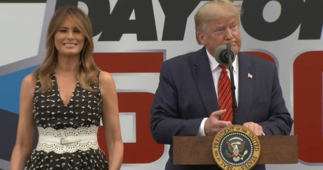 Trump and first lady appear at Daytona 500 in Florida - CBS News