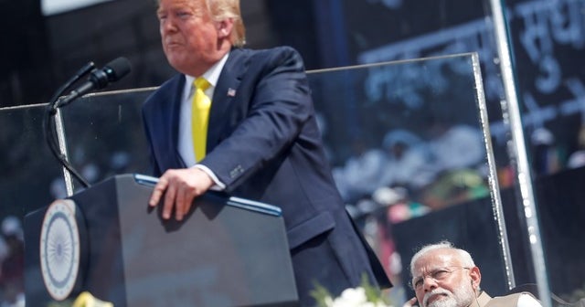 Trump gets red carpet treatment in first official visit to India - CBS News