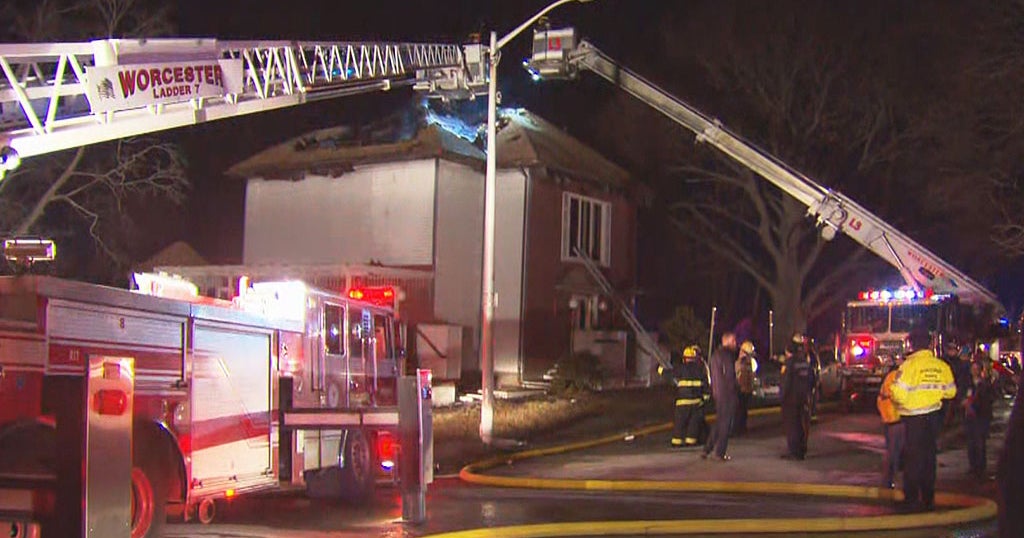 Family Escapes House Fire In Worcester - CBS Boston