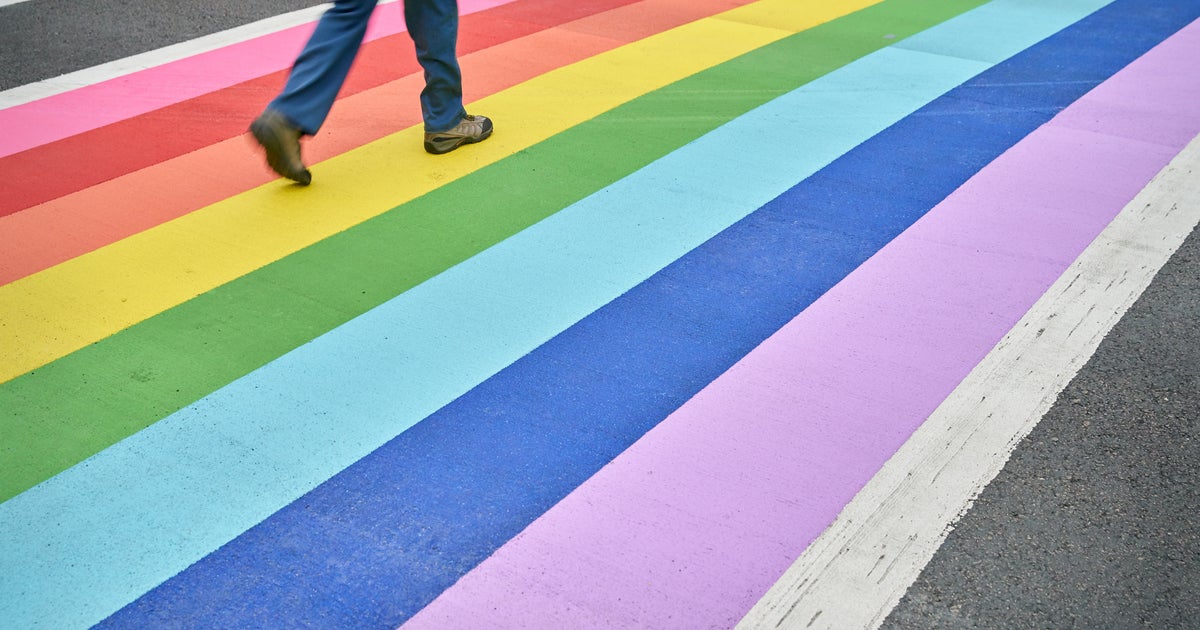 Walking On A Rainbow: First Of Ten Colorful Crosswalks Complete In Oak ...