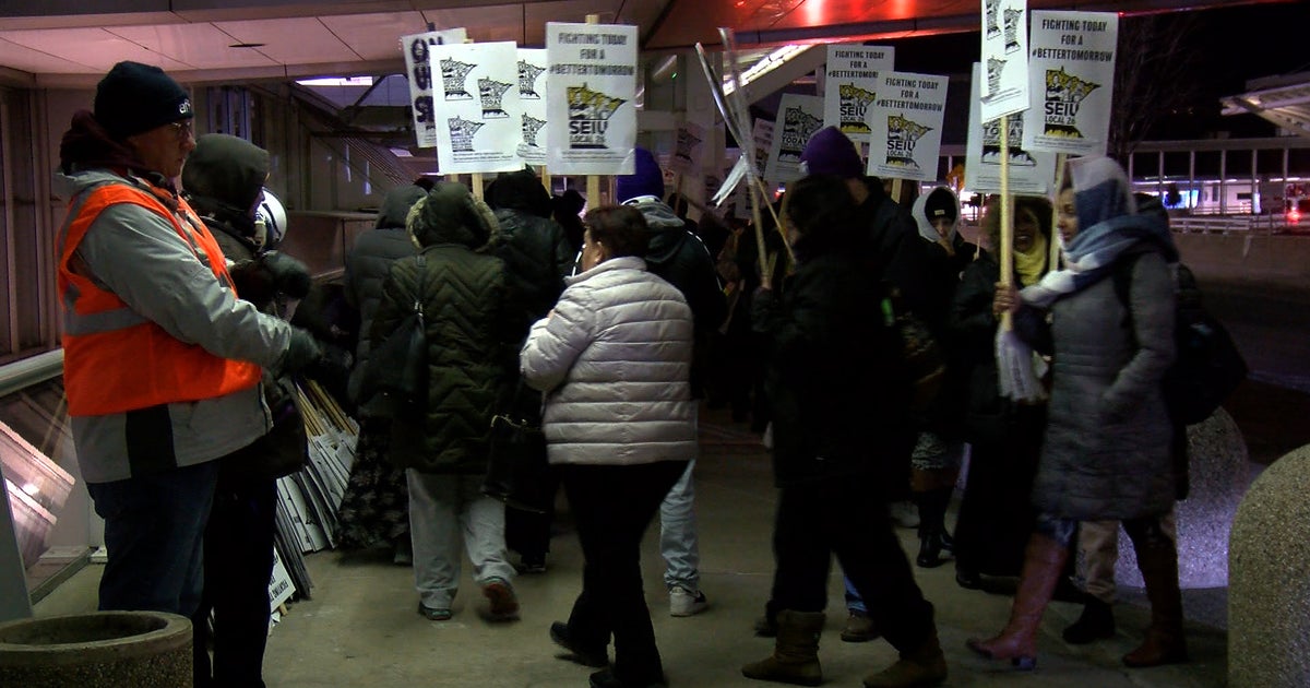 Thousands Of Janitors Strike At MSP Airport Friday - CBS Minnesota