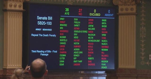 Colorado lawmakers pass death penalty repeal - CBS News