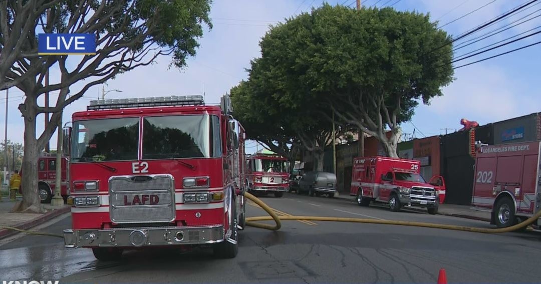 Body Found Following Fire At Abandoned Building In Boyle Heights - CBS ...