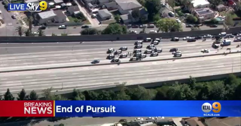 Police Chase, Standoff With Assault Suspect Shuts Down 91 Freeway - CBS ...