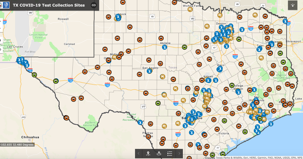 Texas Expands Interactive COVID-19 Testing Site Map - CBS Texas