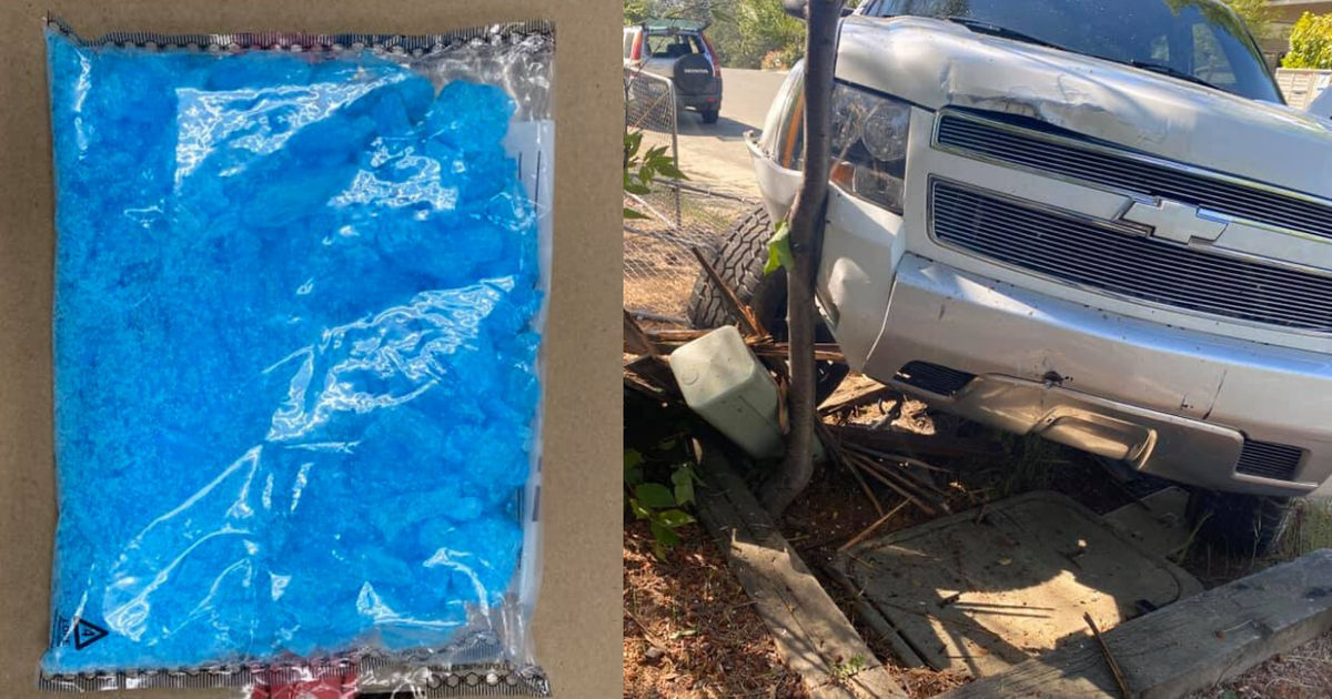 Police Find More Than A Pound Of Blue Meth In Abandoned Pursuit Vehicle ...