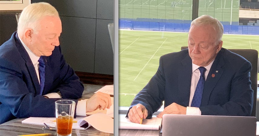Jerry Jones Back In Cowboys Office After NFL Gives Green Light To Open ...
