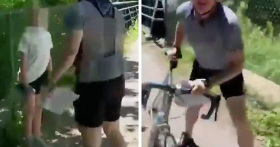 Video shows Maryland cyclist assaulting people putting up George Floyd ...