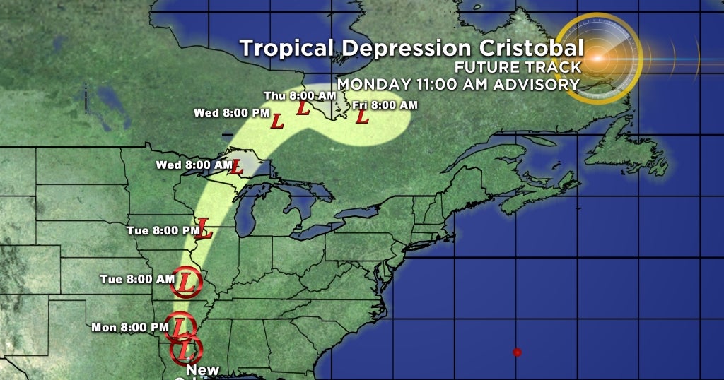 Tropical Depression Cristobal Drenching Mississippi River Basin - CBS Miami