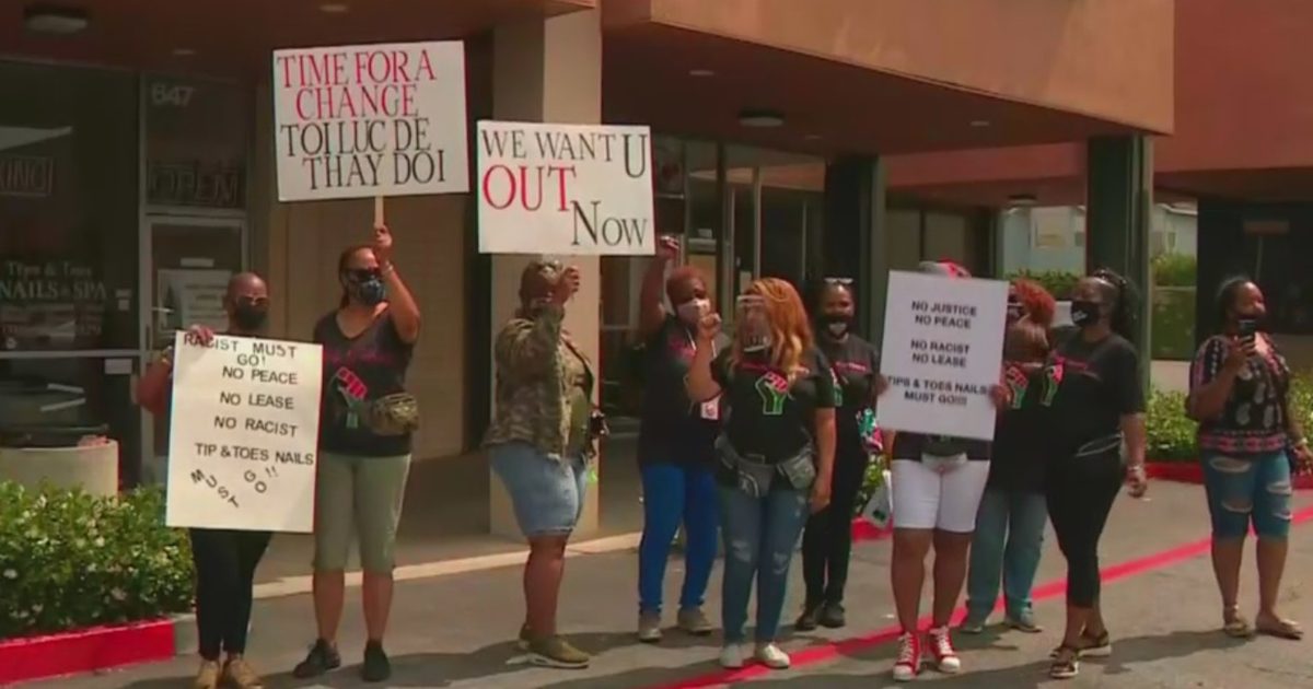 Demonstrators Call For Closure Of Carson Nail Shop After Social Media ...