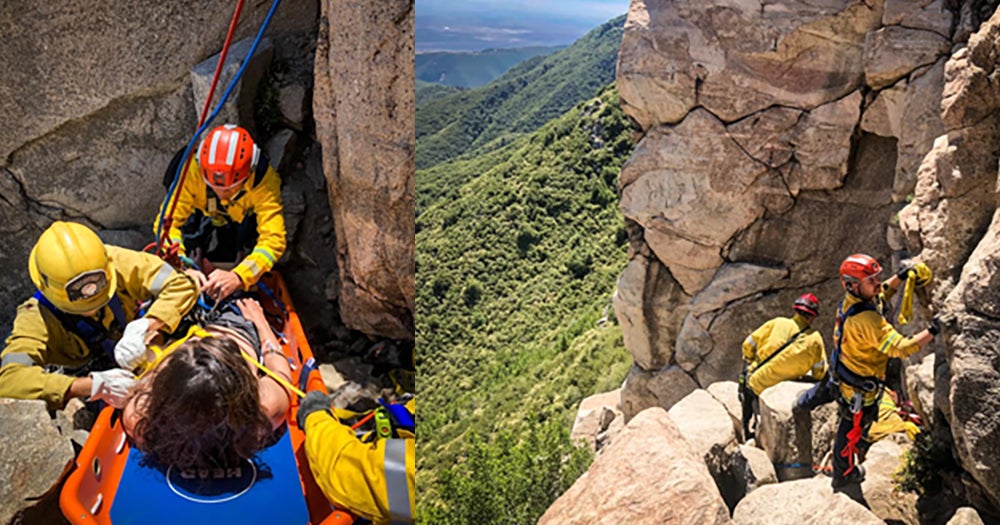 Rock Climber Rescued After Falling 30 Feet From Cliff In Crestline ...