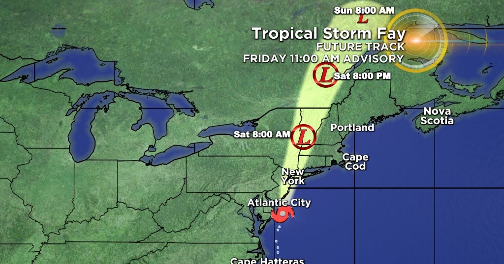 Tropical Storm Fay Slightly Stronger Faster Headed Toward Northeast