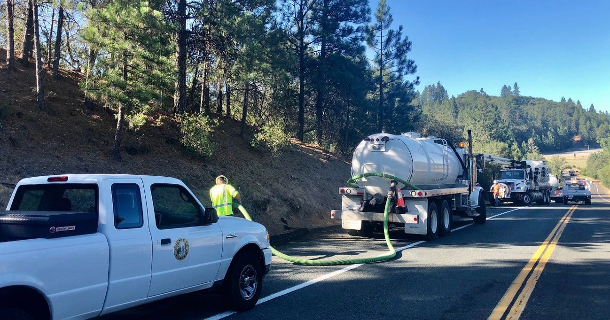 Sewer Line Breaks In Placer County; Crews Now Cleaning Up - CBS Sacramento
